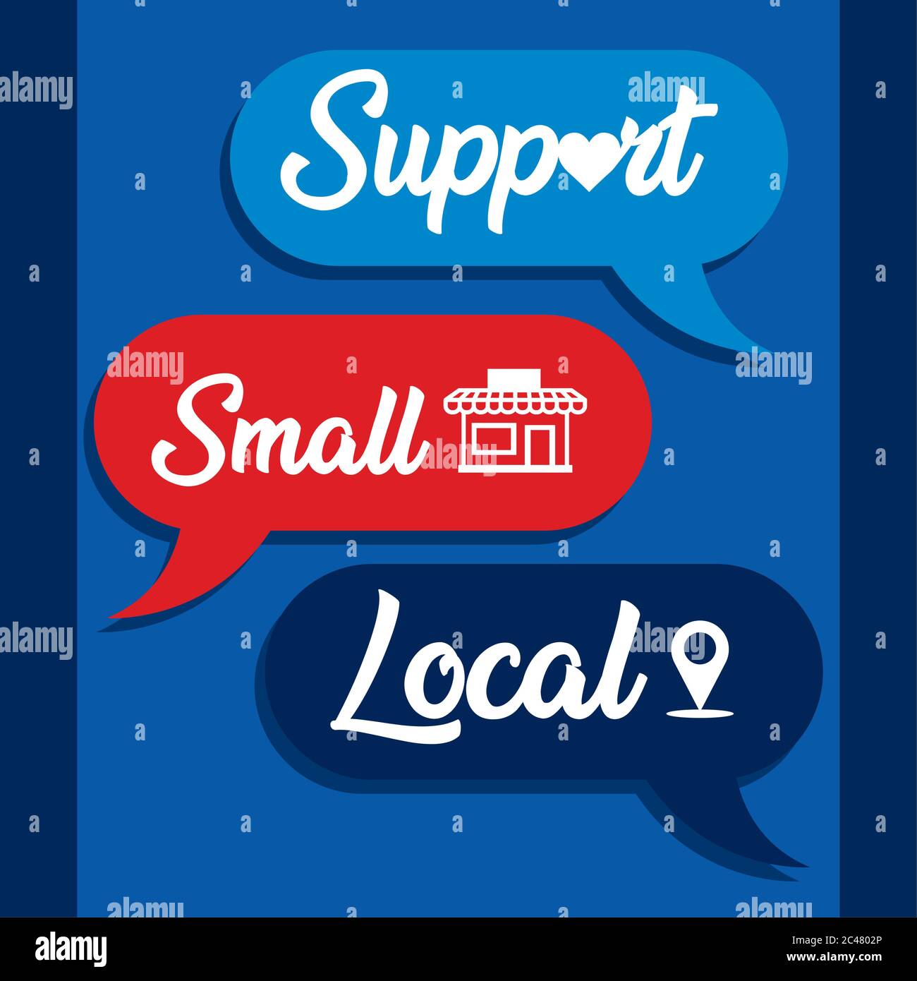 Support small poster Stock Vector Image & Art - Alamy