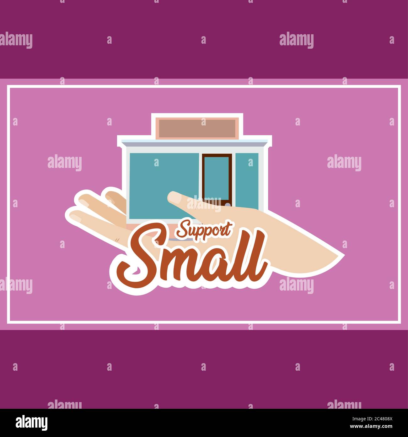 Support small poster Stock Vector Image & Art - Alamy