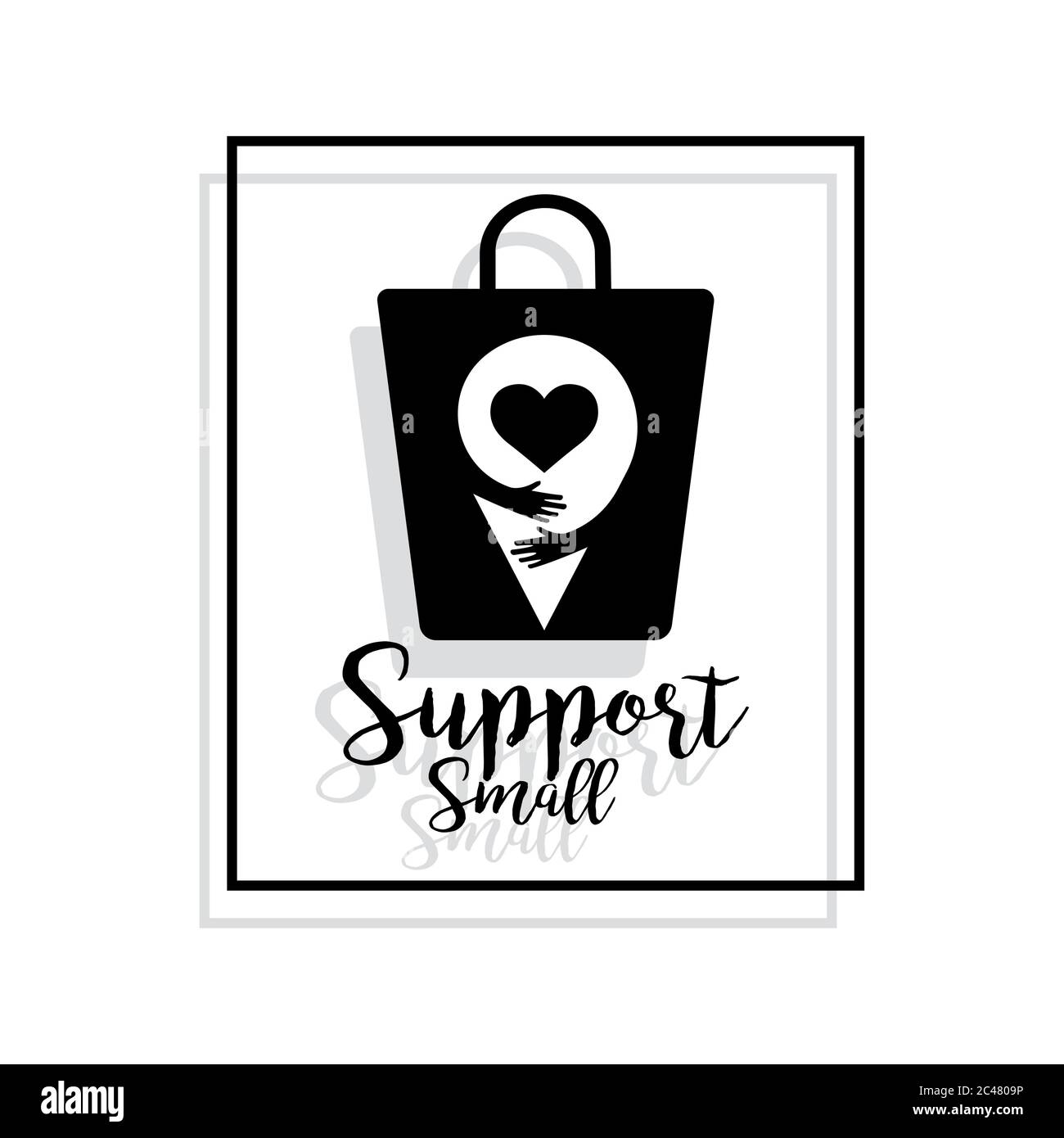 Support small poster Stock Vector Image & Art - Alamy