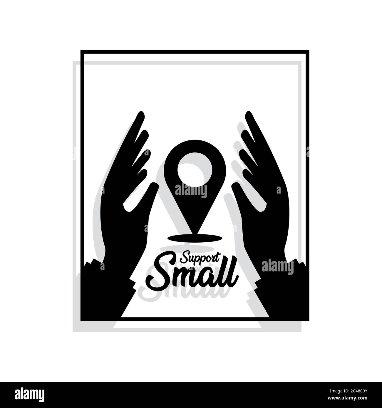 Support small poster Stock Vector Image & Art - Alamy