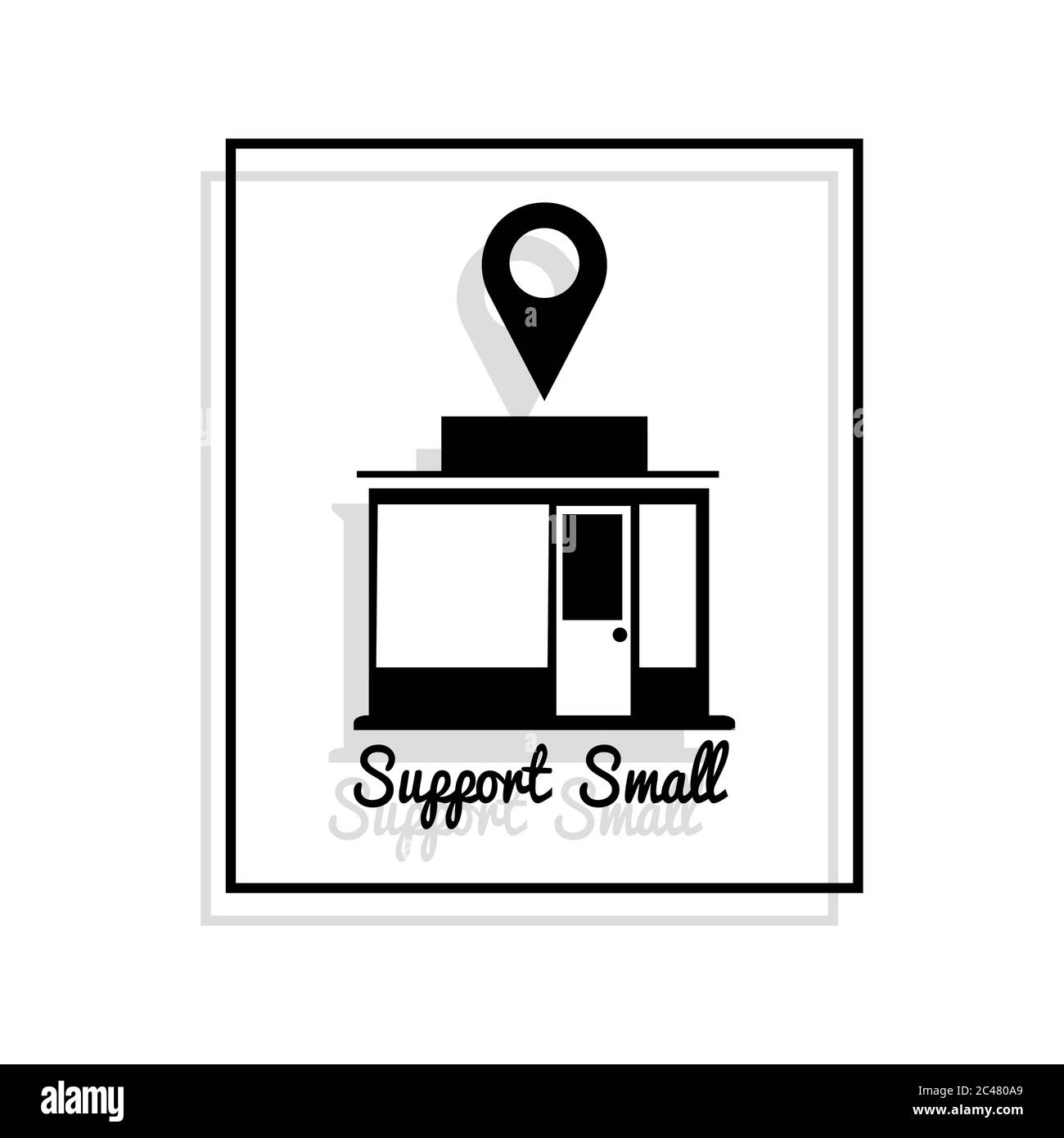 Support small poster Stock Vector Image & Art - Alamy