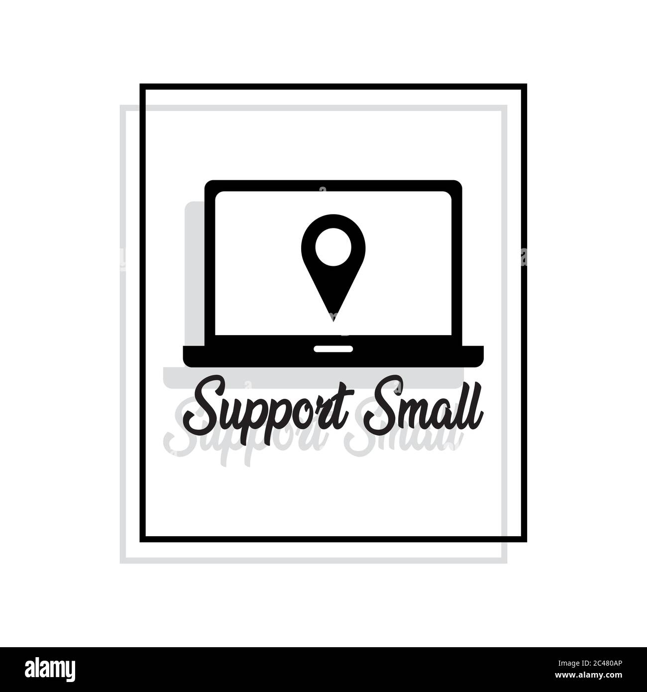 Support small poster Stock Vector Image & Art - Alamy