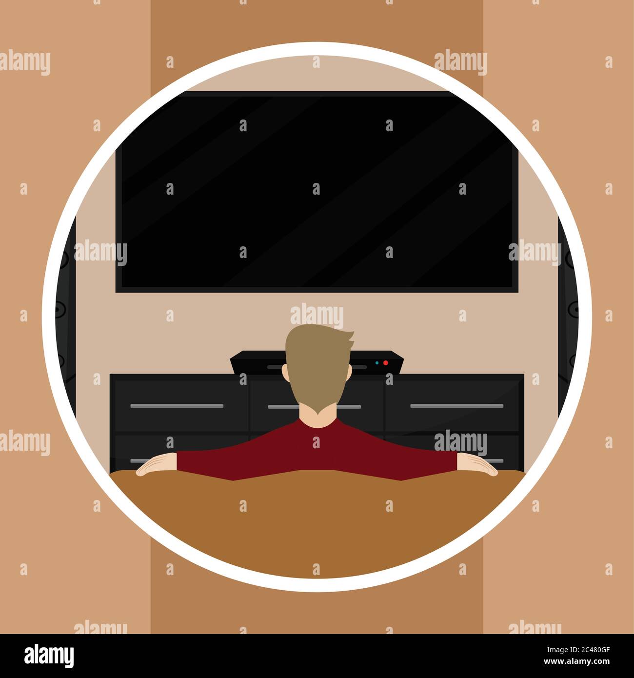 Tv Man Stock Vector Images - Alamy