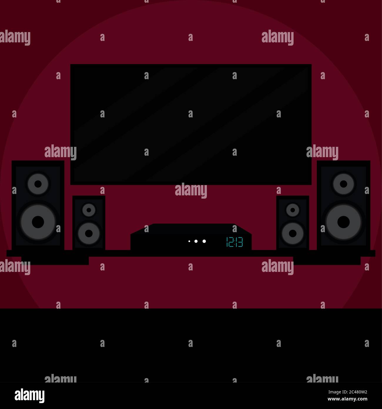 Home theater system Stock Vector Image & Art - Alamy