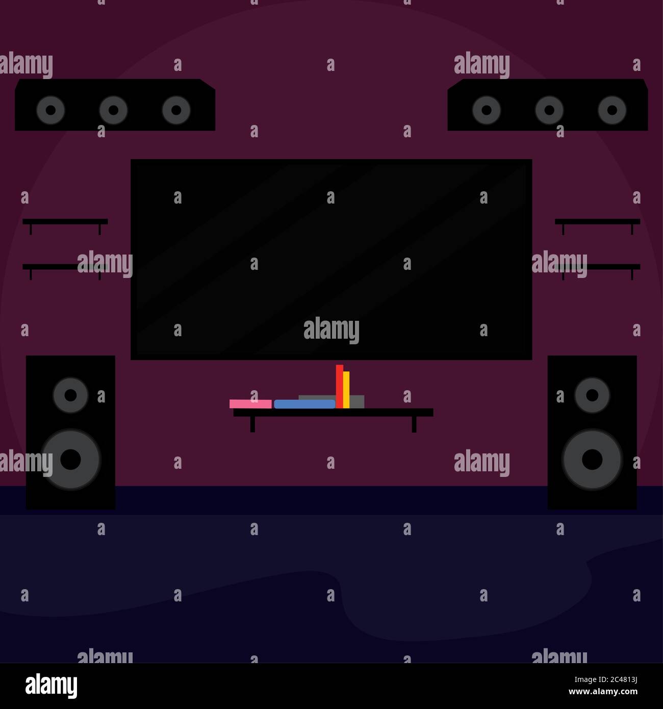 Home theater system Stock Vector Image & Art - Alamy
