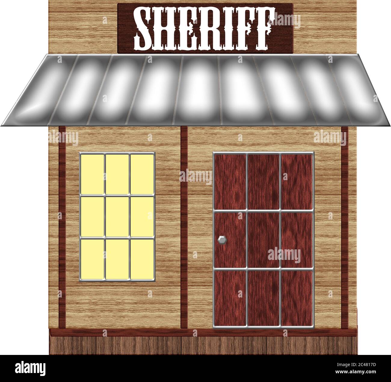 An illustration of a sheriff house isolated on a white background Stock ...