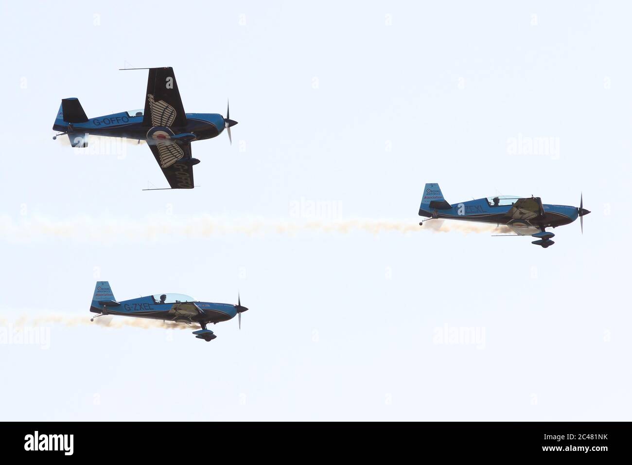 The Blades aerobatic team, during their display at the RAF Leuchars ...
