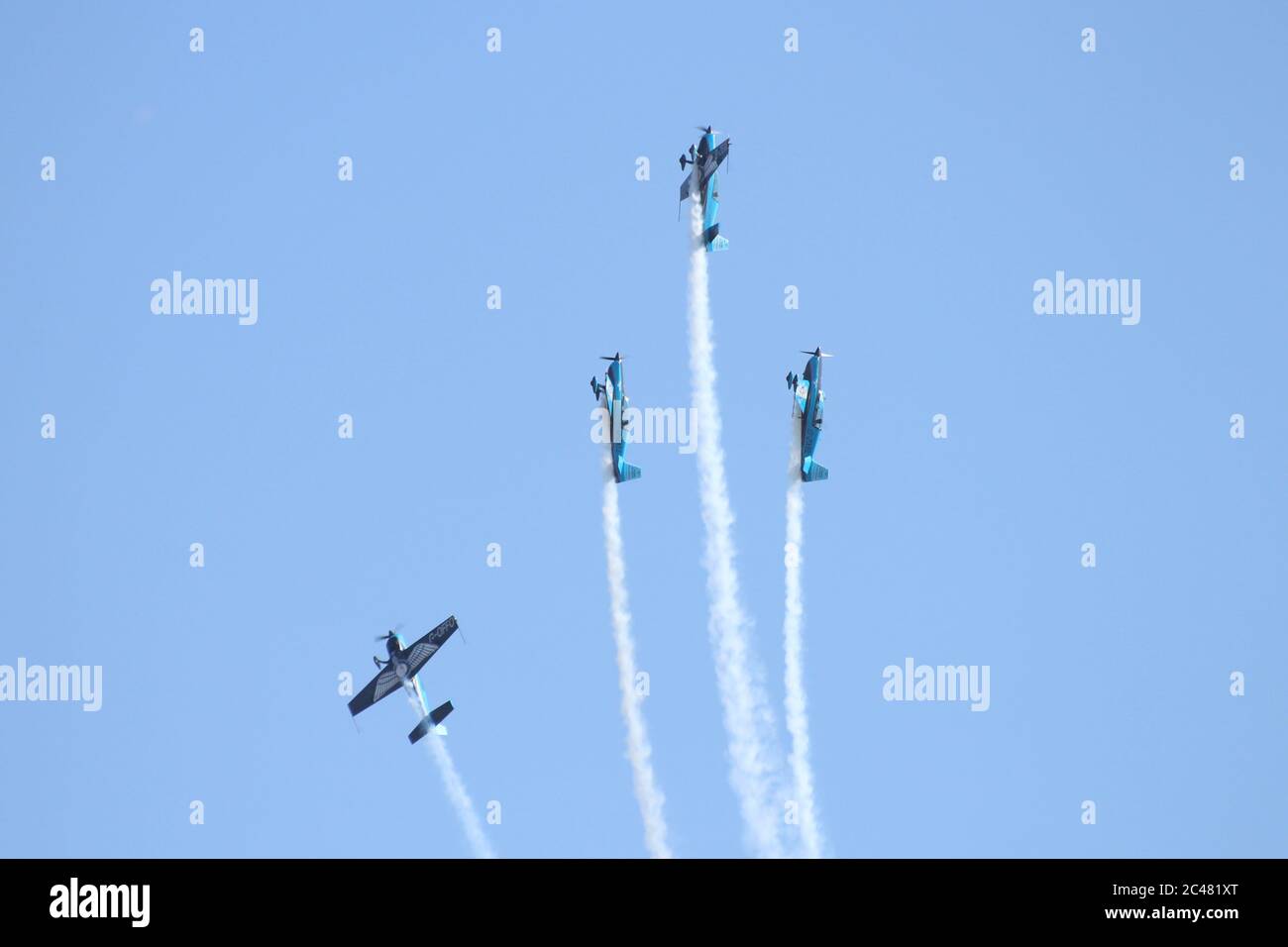 The Blades aerobatic team, during their display at the RAF Leuchars ...