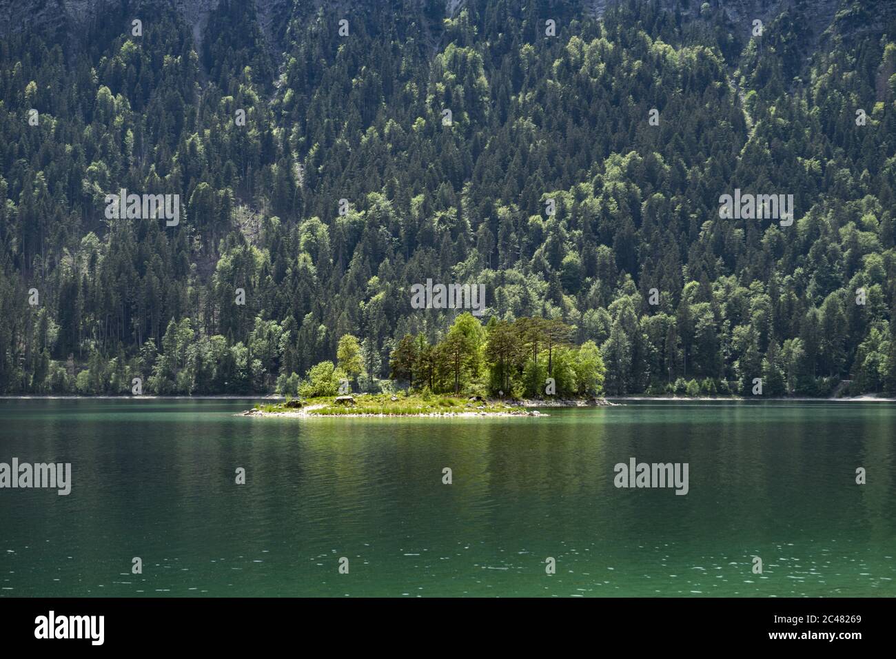 Eibsee lake in Germany in front of the mountain during daytime Stock ...