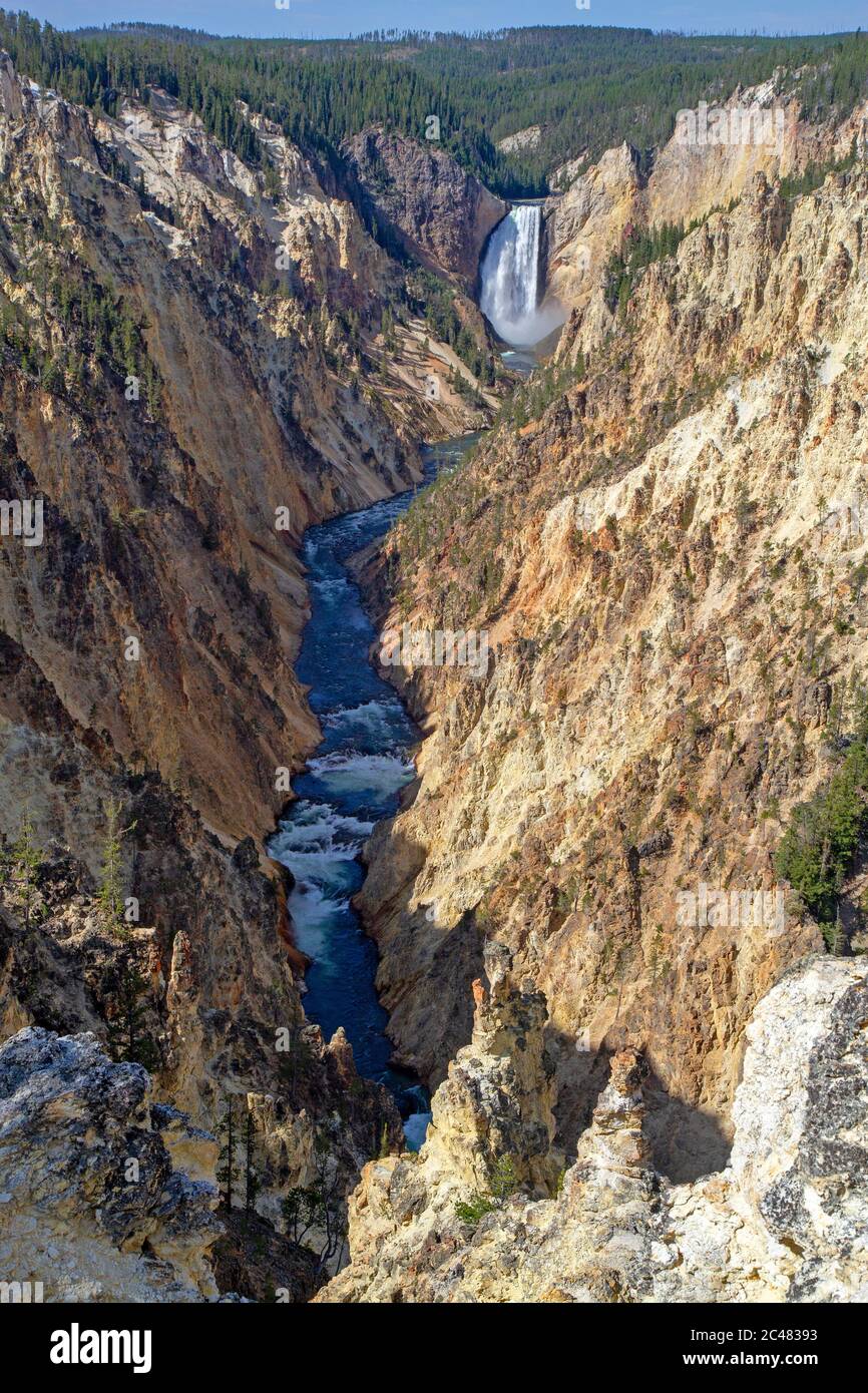 Lower Yellowstone Falls Stock Photo - Alamy