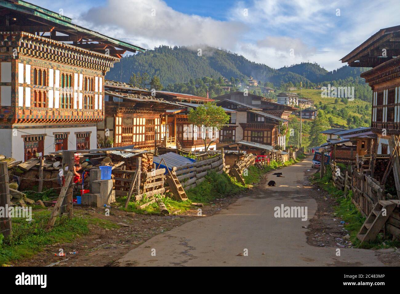 Gangtey village hi-res stock photography and images - Alamy