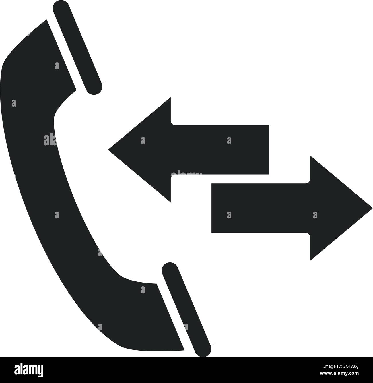 phone call service electronic device silhouette style icon vector ...