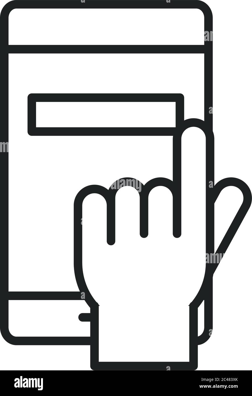 mobile phone or smartphone display clicking electronic technology ...