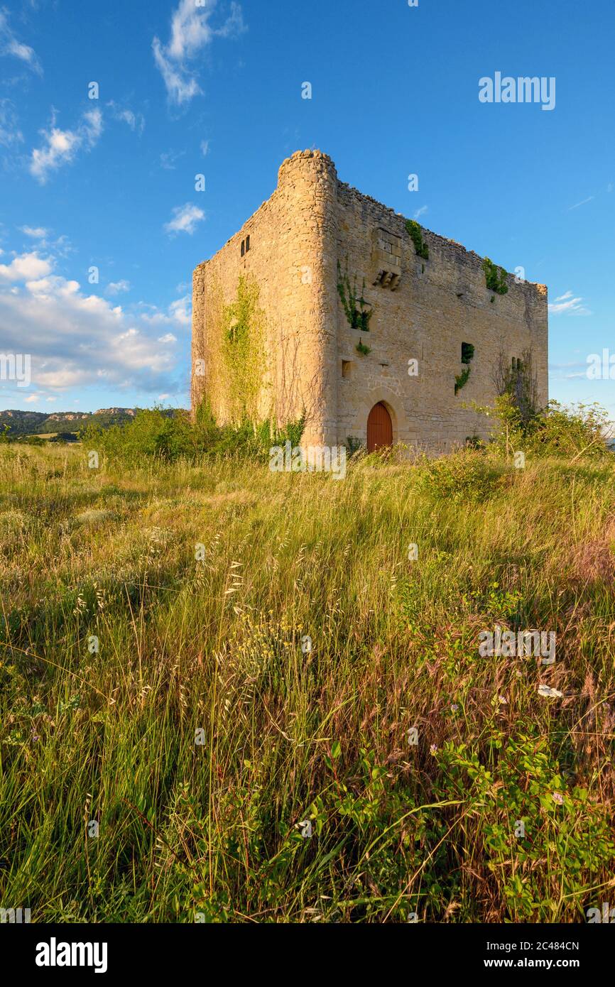 Scenic landscape of a medieval tower at sunset. High quality photo ...