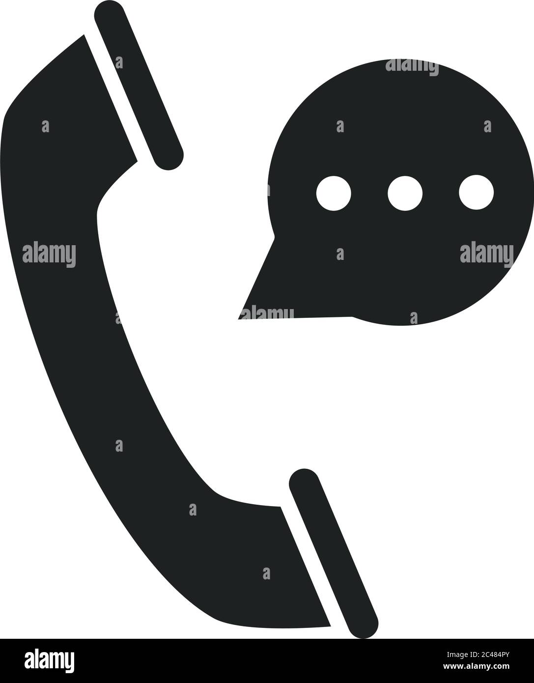 phone call service support center silhouette style icon vector ...