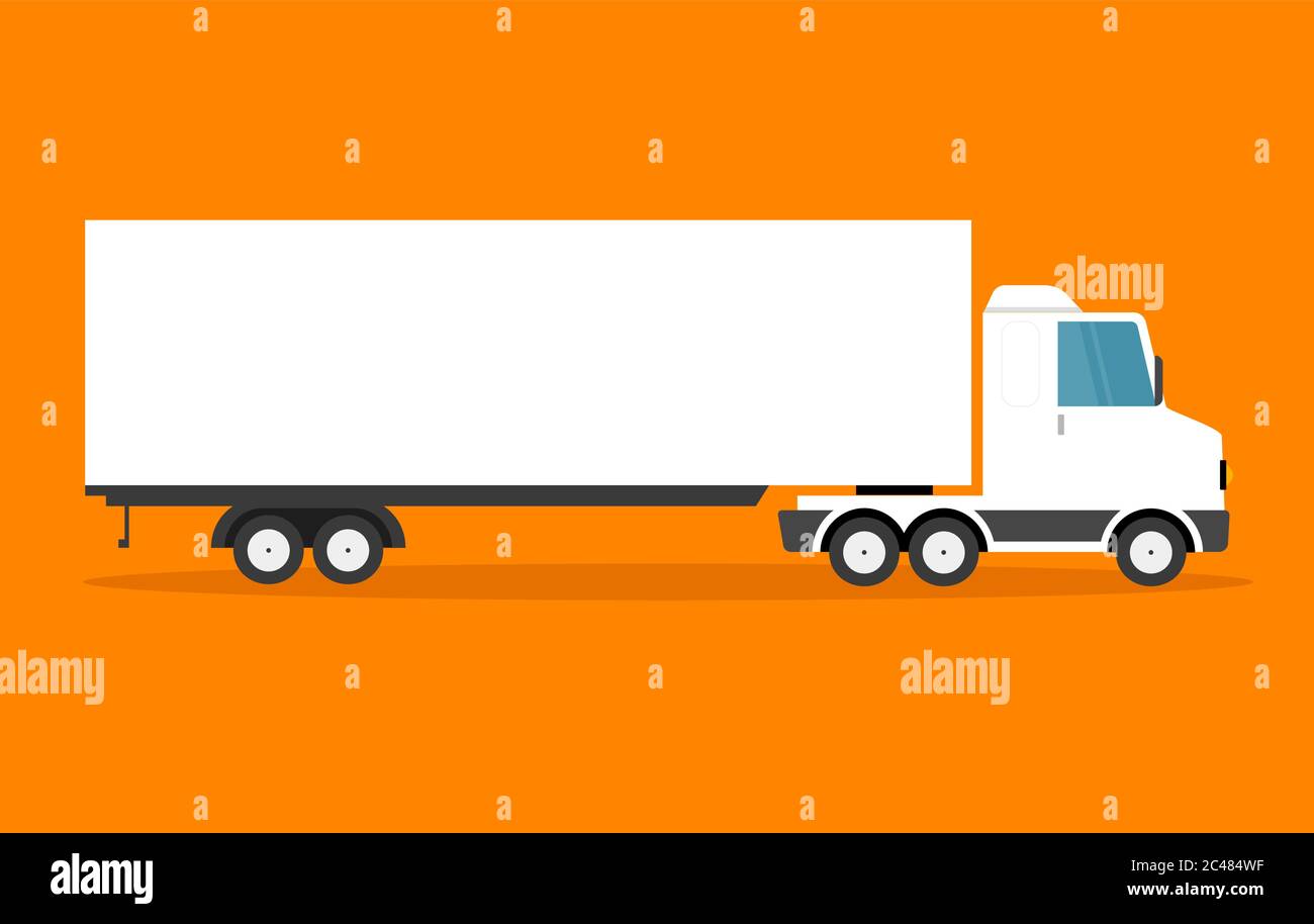 Container Truck Side View Stock Vector Images - Alamy