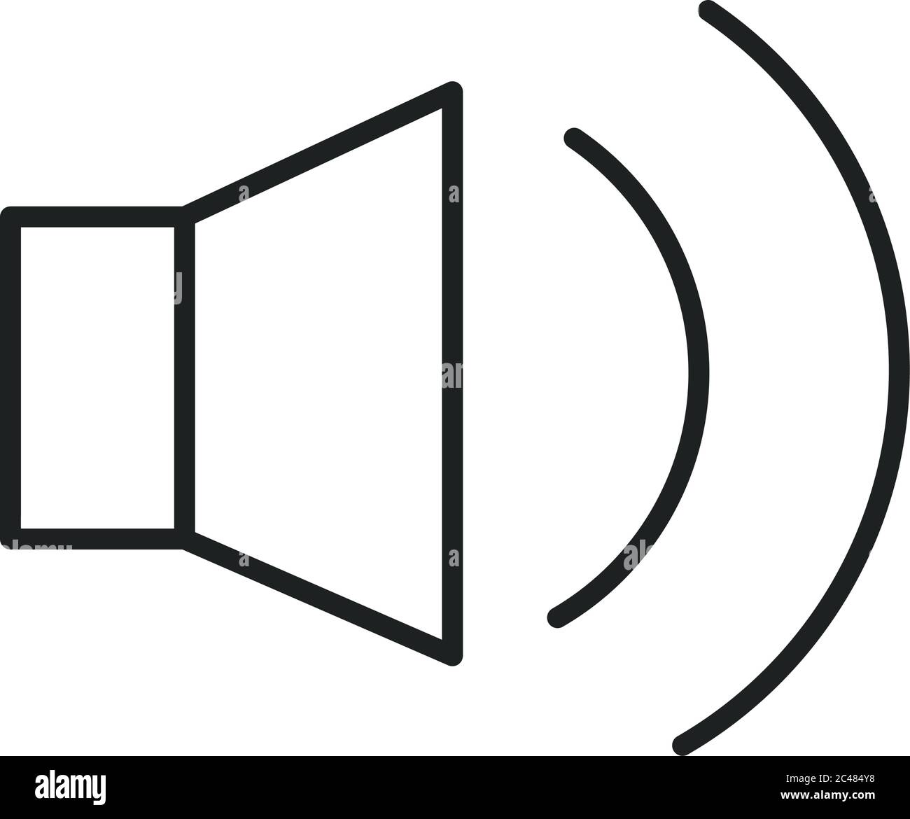 volume sound audio social media line style icon vector illustration ...