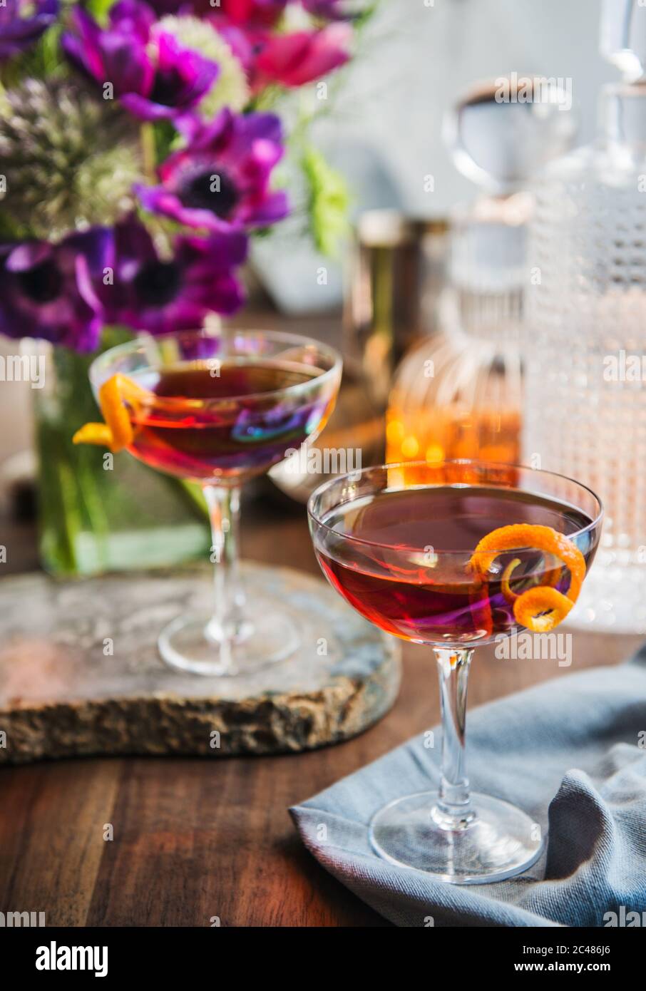 Orange peel garnish hi-res stock photography and images - Alamy