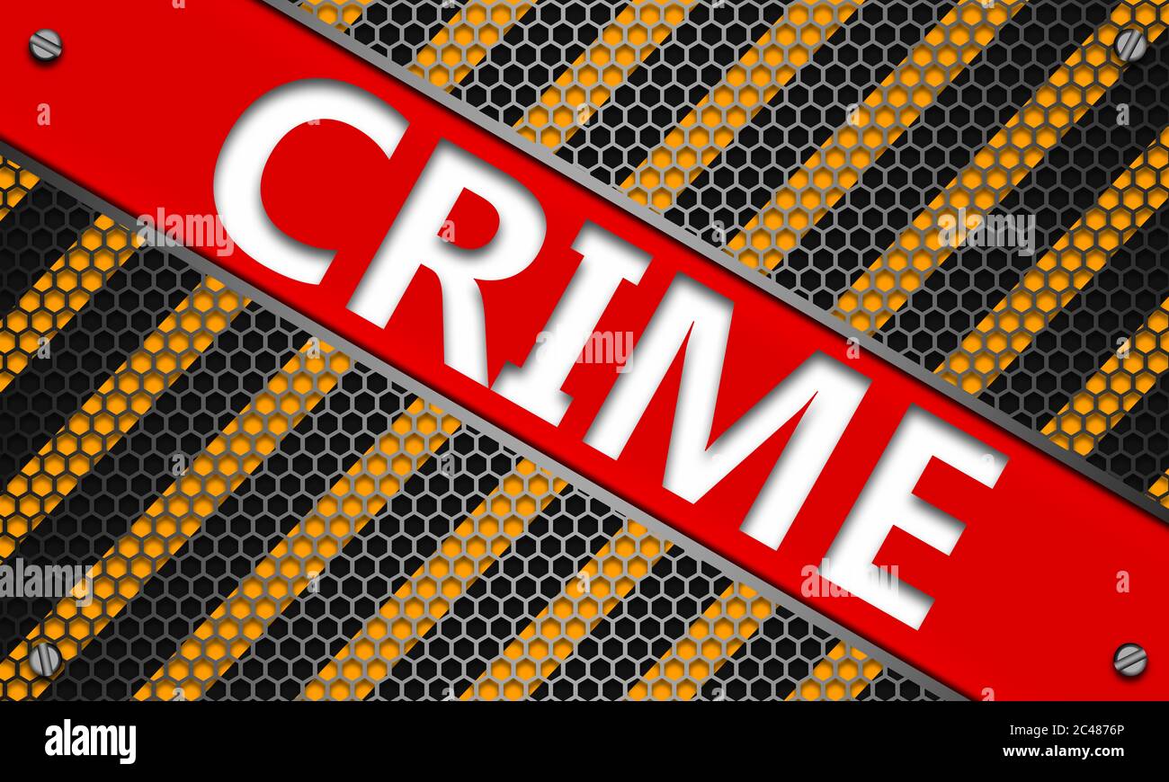 Crime concept on mesh hexagon background, 3d rendering Stock Photo - Alamy