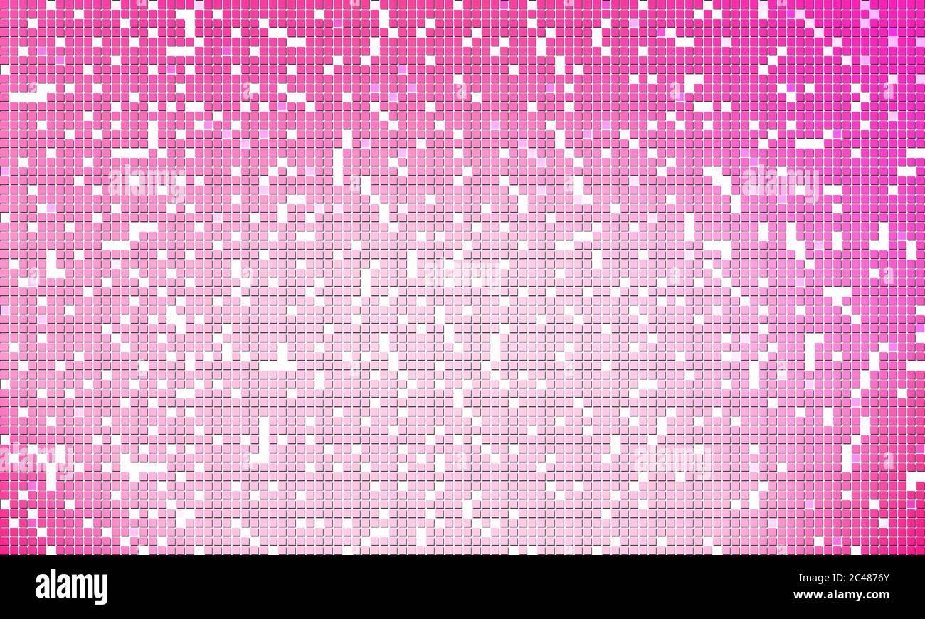 Pink color square pixel pattern, 3d rendering Stock Photo - Alamy