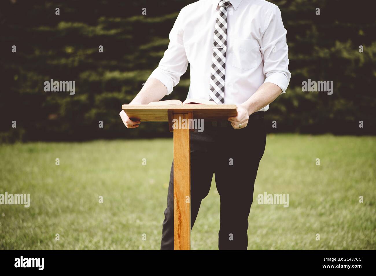 Business person standing on podium hi-res stock photography and images ...