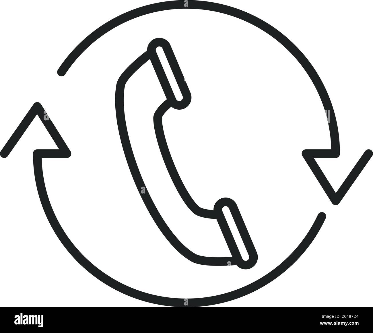 phone call center service helpline line style icon vector illustration ...