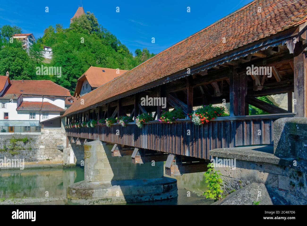 The Bern Bridge (Pont de Berne), the last remaining covered bridge in ...