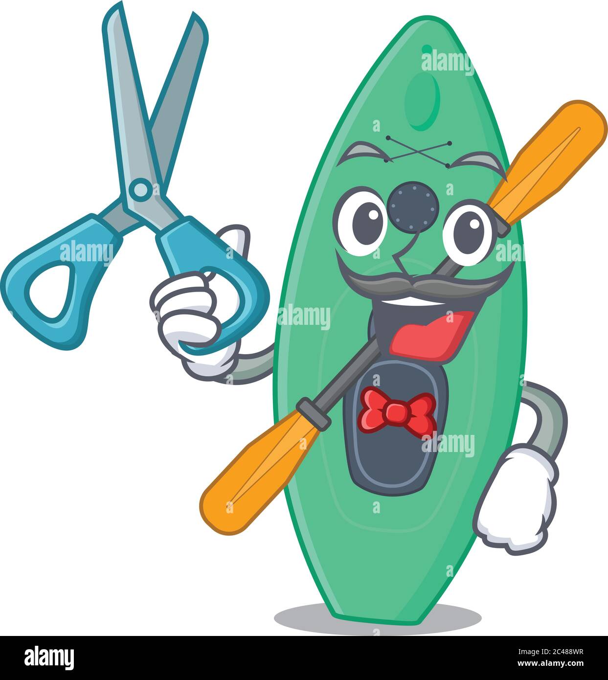 Canoe talented barber cartoon character design working in the ...