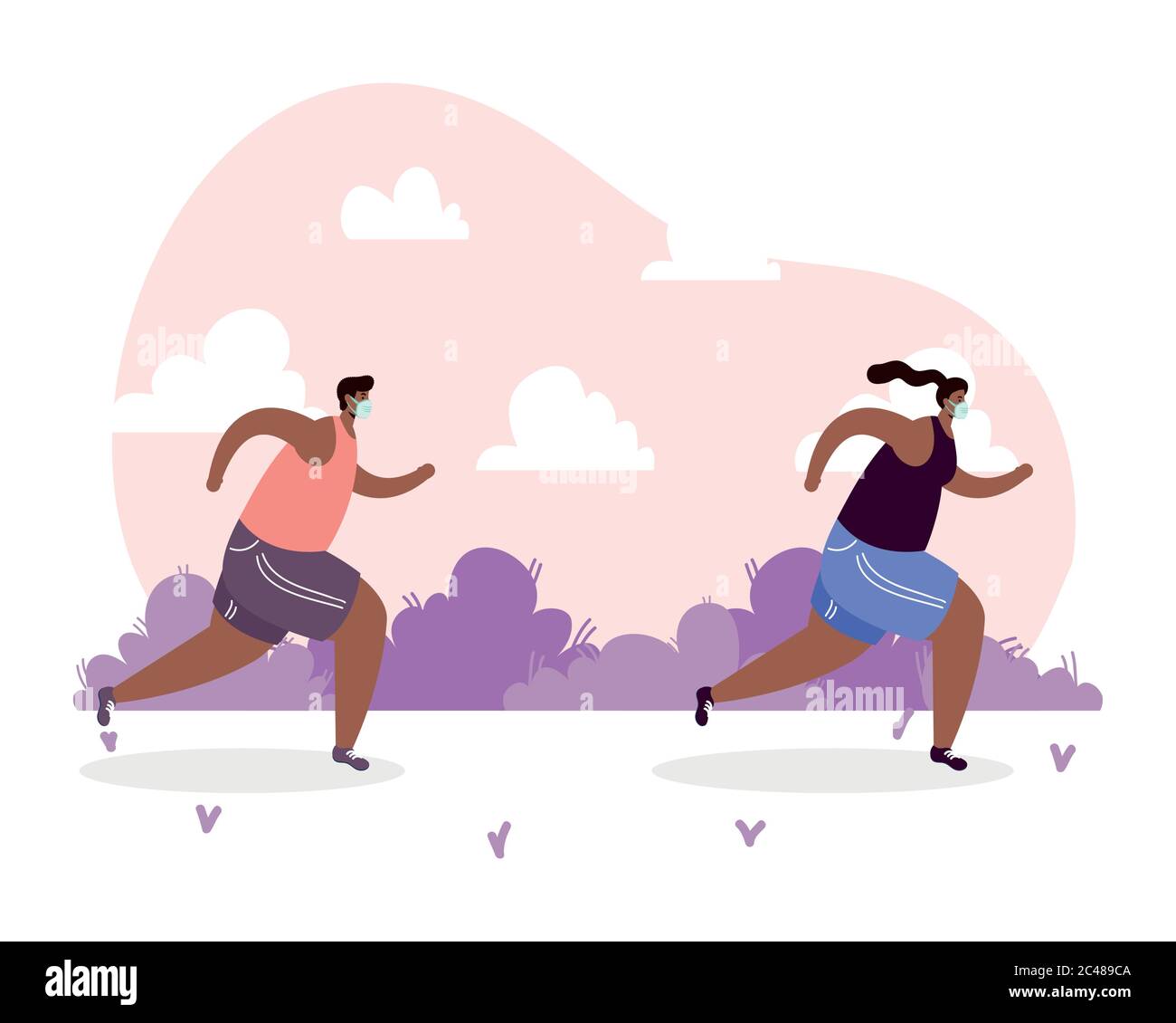 Wearing runners Stock Vector Images - Alamy