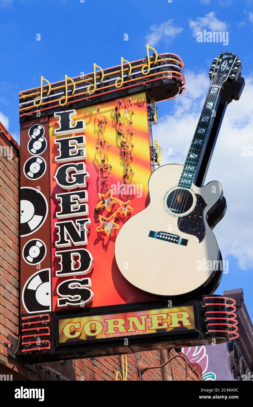 Legends bar on Broadway Street,Nashville,Tennessee,USA Stock Photo - Alamy