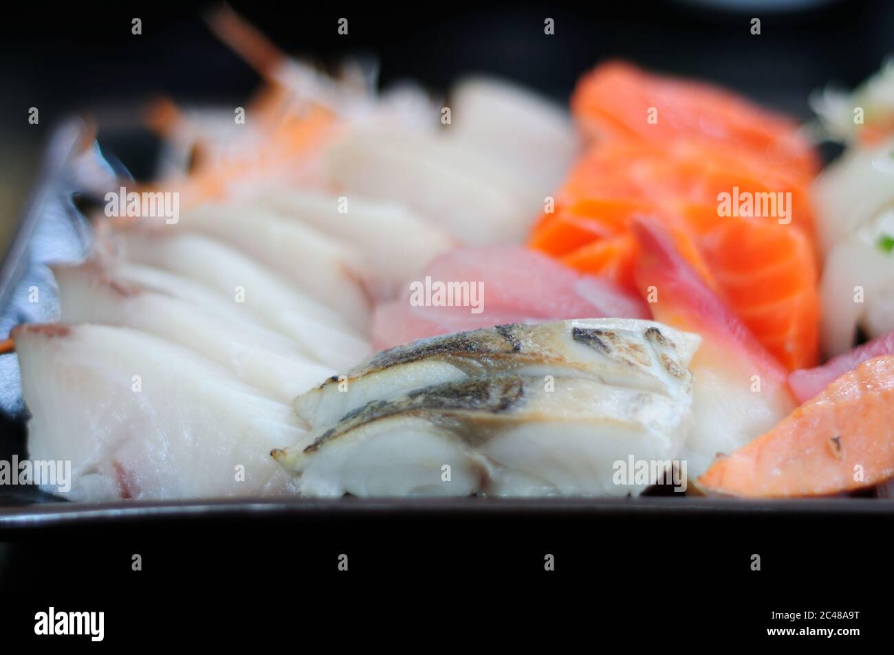 Fish seafood sashimi on yellow hi-res stock photography and images - Alamy
