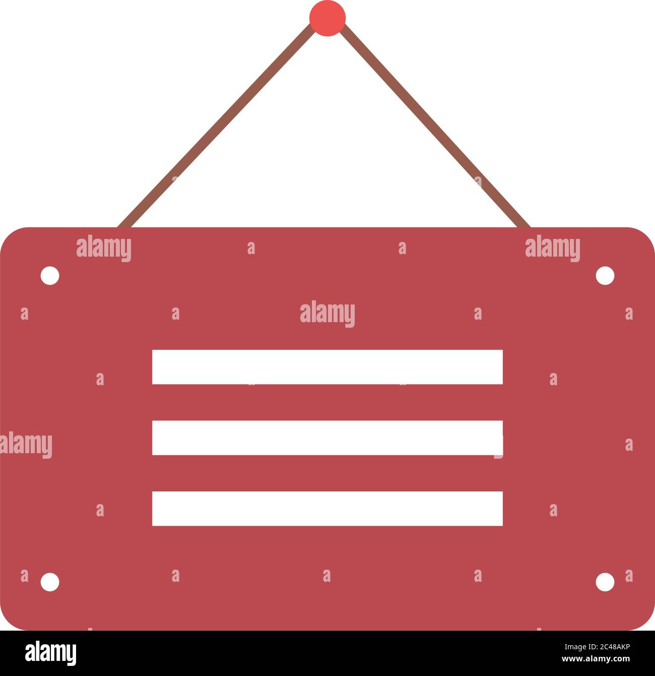 Mockup signboard hanging on Stock Vector Images - Alamy