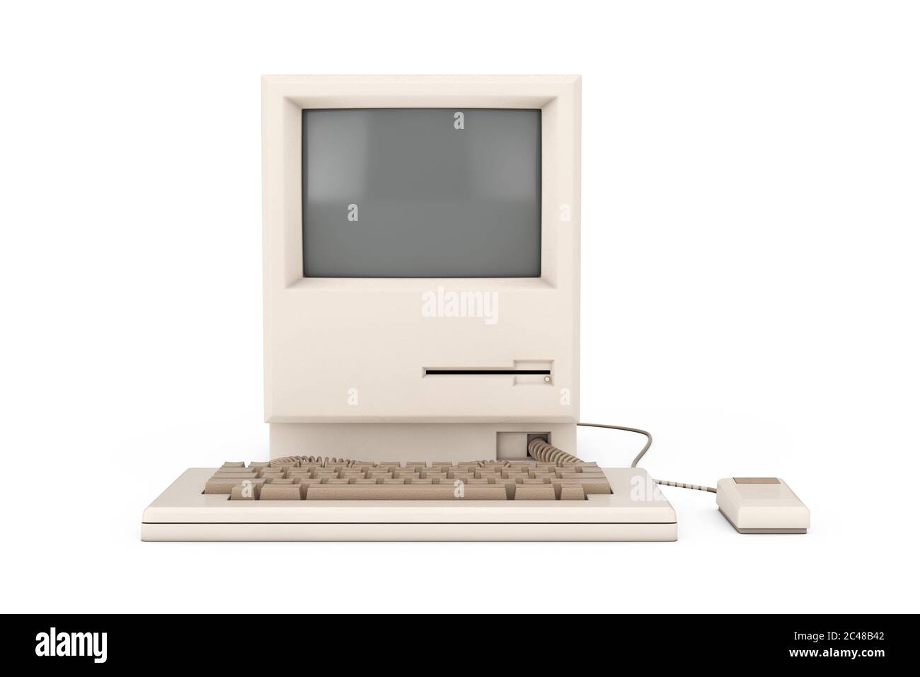 Retro Personal Computer. The System Unit, Monitor, Keyboard and Mouse ...