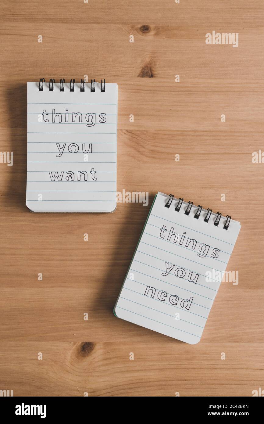 lifestyle and psychological insights concept, notepads with titles ...