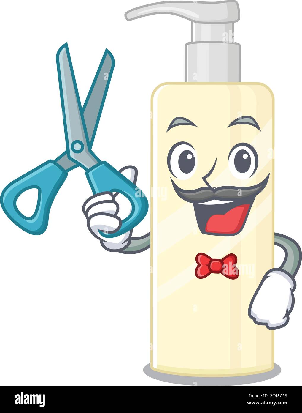 Hair mask talented barber cartoon character design working in the ...