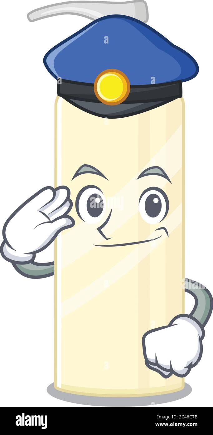 A handsome Police officer cartoon picture of hair mask with a blue hat ...