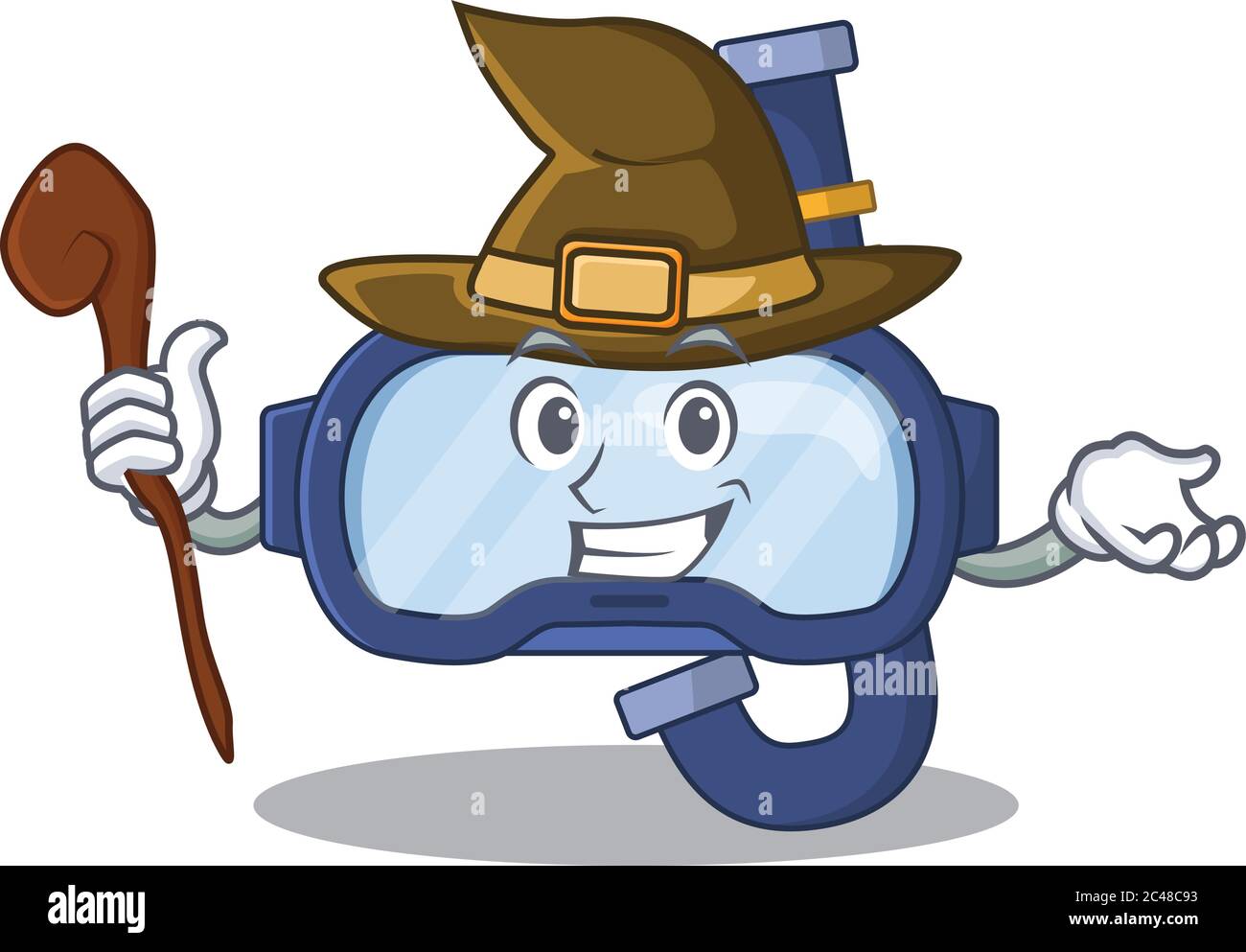 sneaky witch dive glasses cartoon character design Stock Vector Image ...