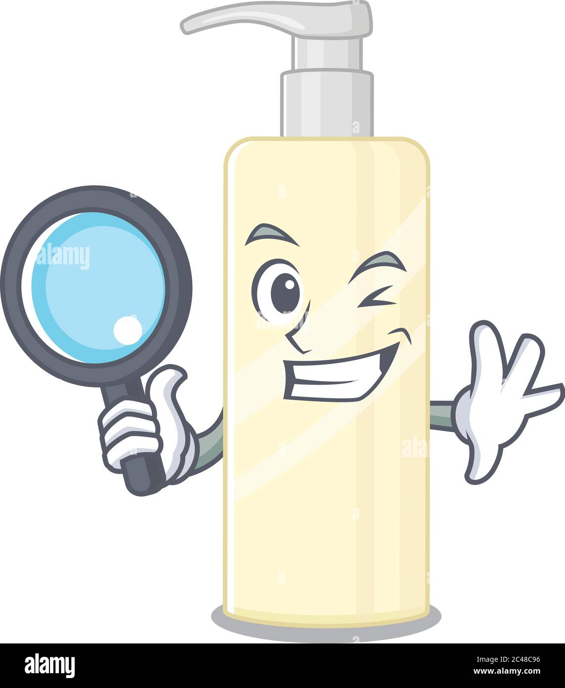 cartoon mascot design of hair mask super Detective breaking the case ...