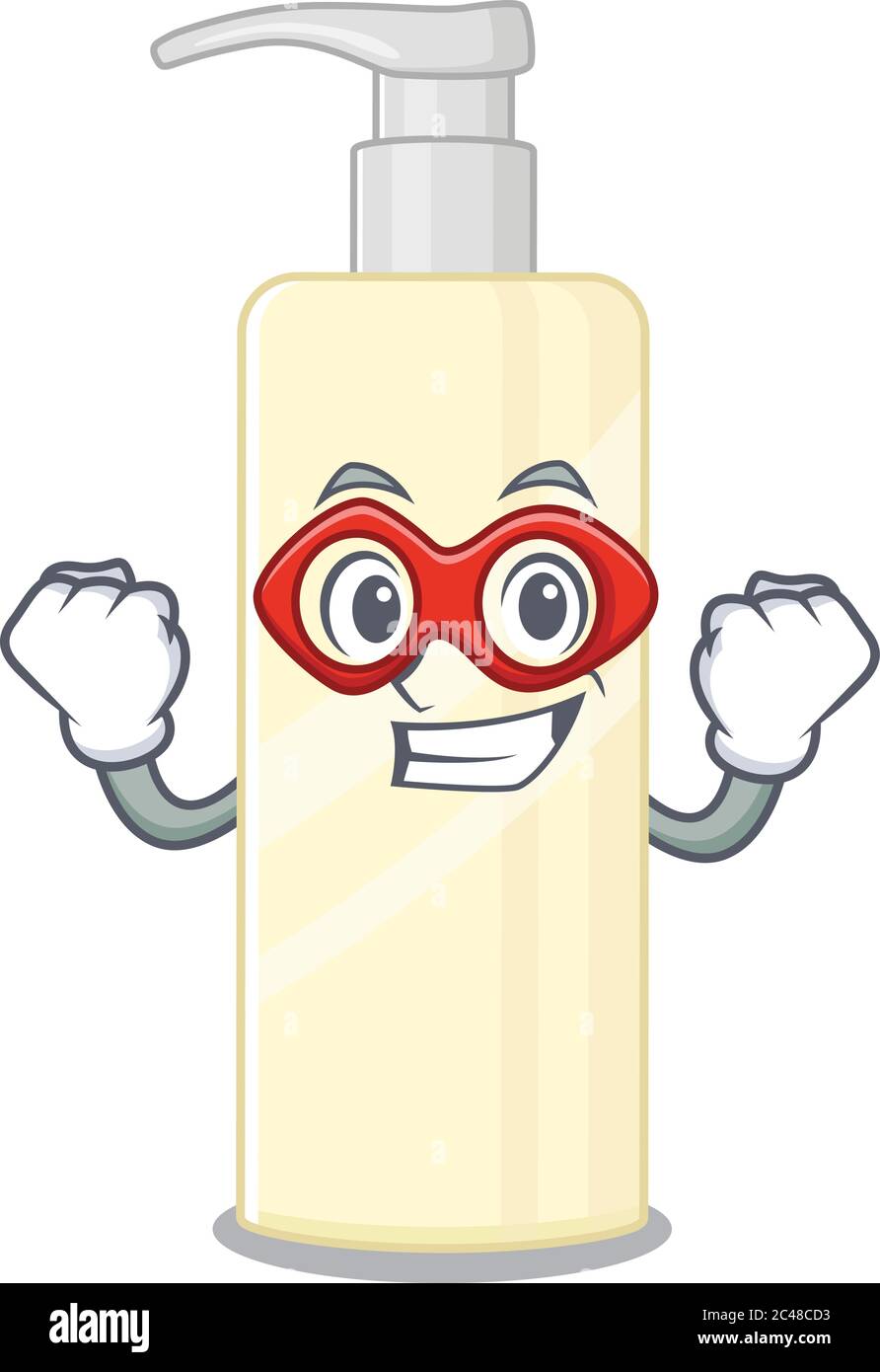 A cartoon mascot of hair mask in a fantastic Super hero character Stock ...
