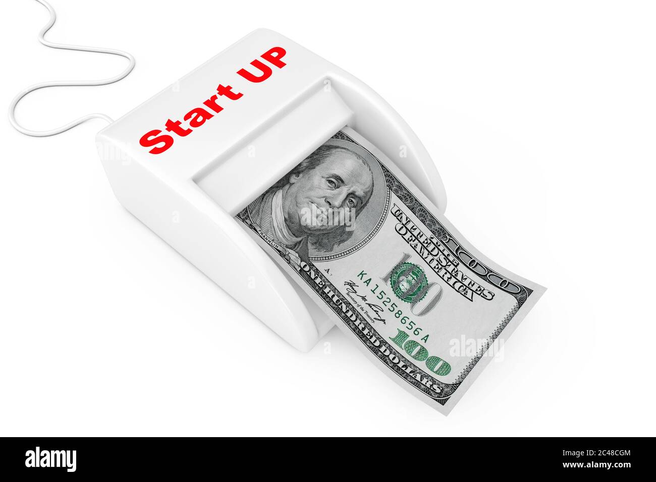 Make Money with Start Up Concept. Money Maker Start Up Machine with ...