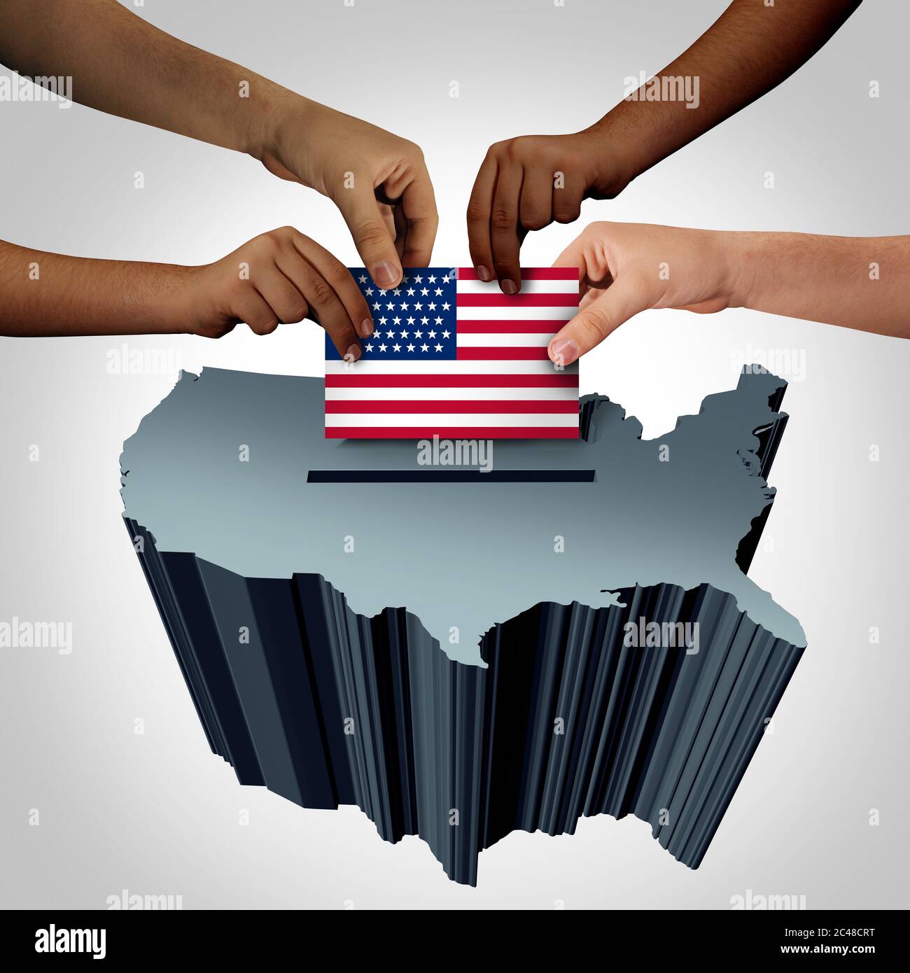 USA vote and United States voters as an American election concept with ...