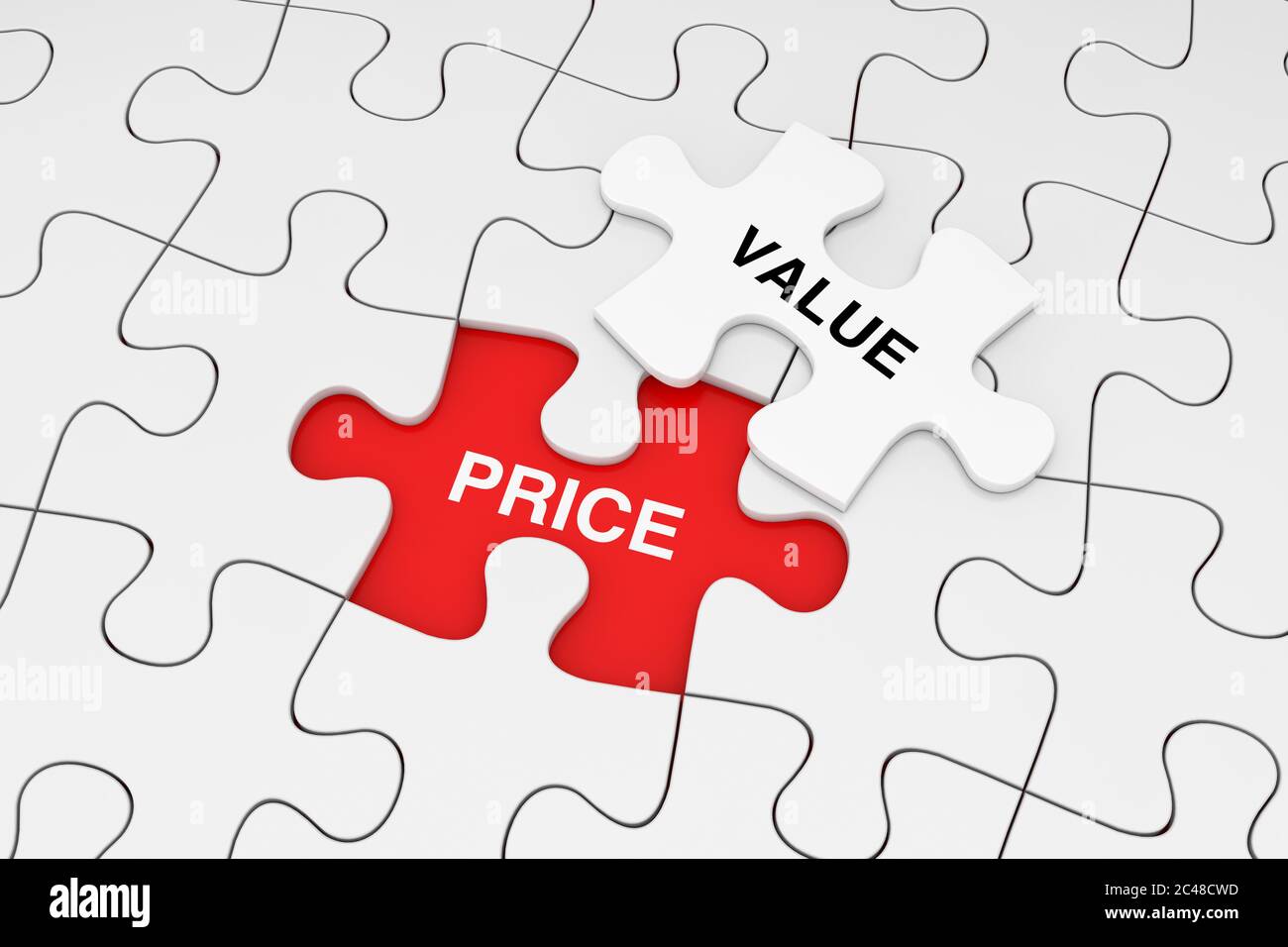 One Piece of White Jigsaw Puzzle over Plain of White Puzzle with Price ...