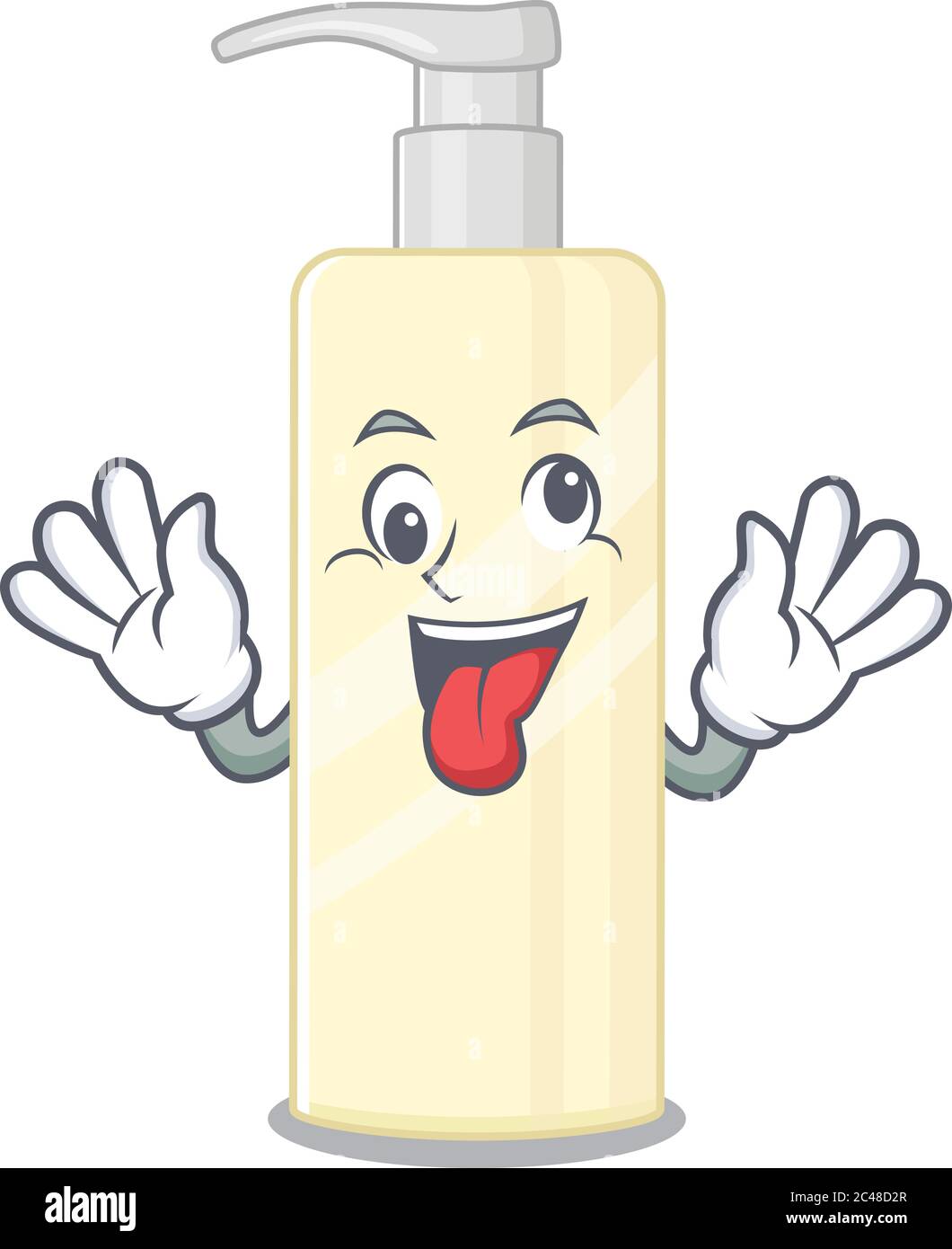 A mascot design of hair mask having a funny crazy face Stock Vector ...