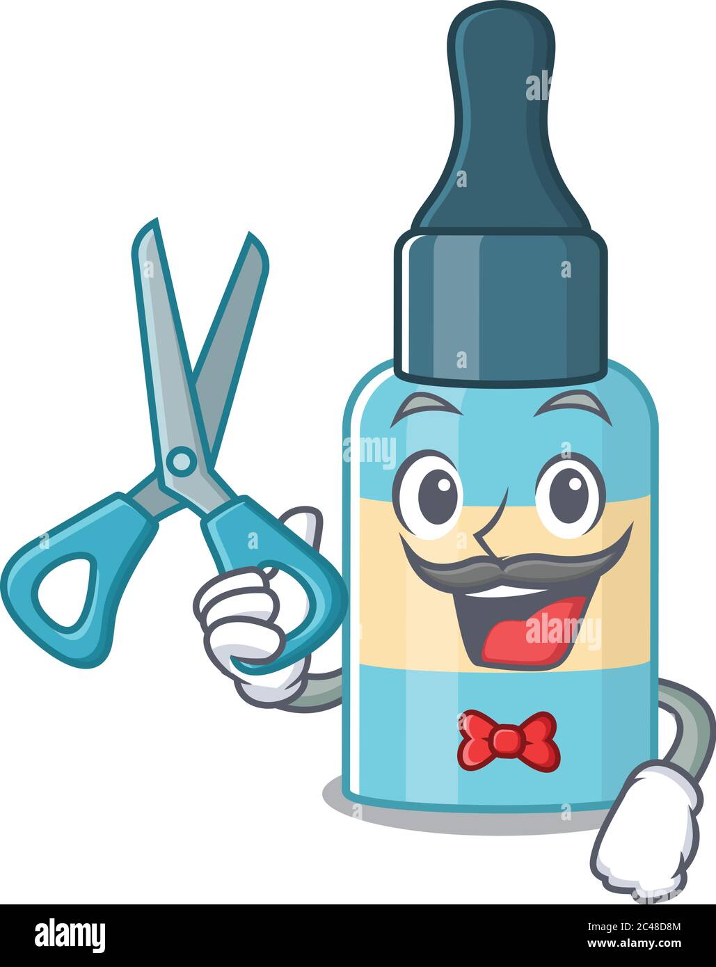 Hair oil talented barber cartoon character design working in the ...