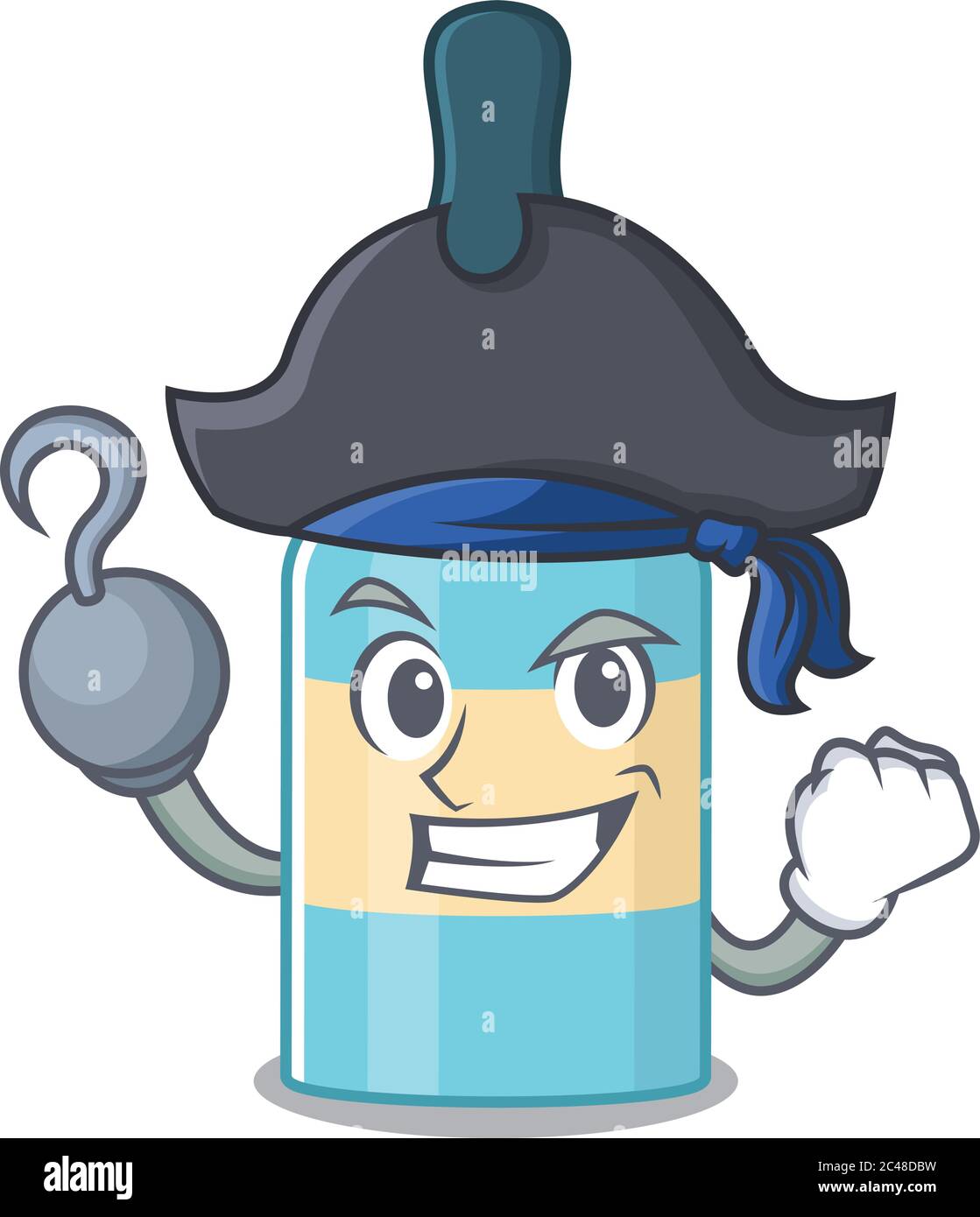 one hook hands Pirate character hair oil cartoon design Stock Vector ...