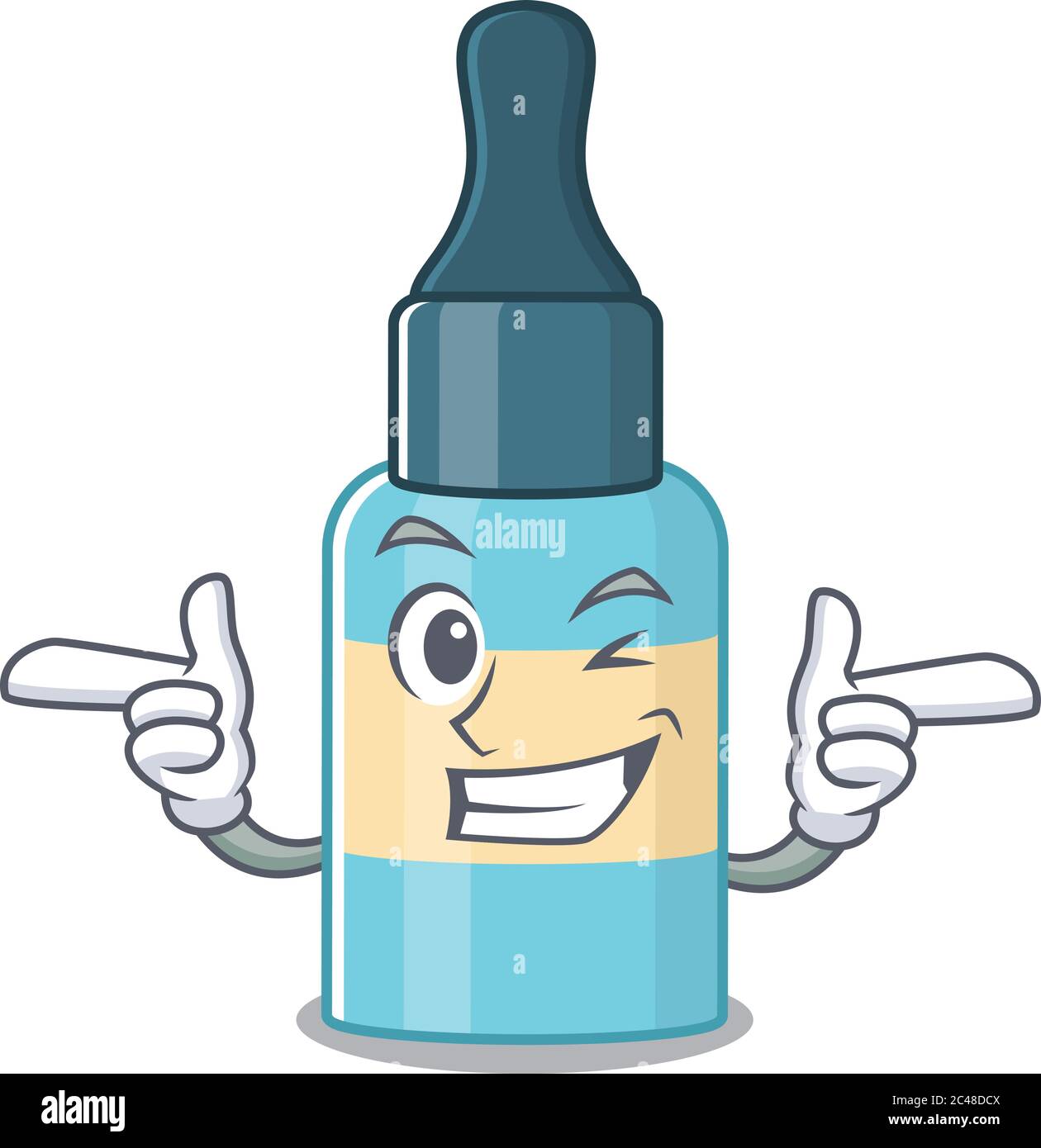 Caricature design concept of hair oil with funny wink eye Stock Vector ...