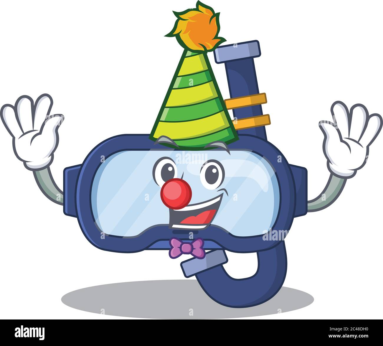 Friendly clown dive glasses mascot design concept Stock Vector Image ...