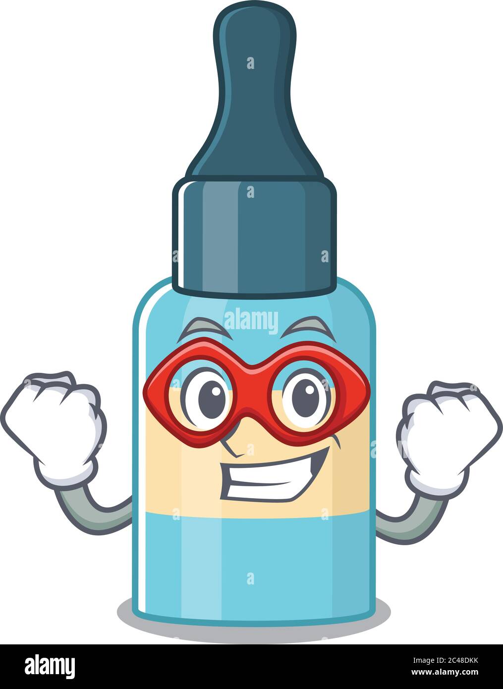 A cartoon mascot of hair oil in a fantastic Super hero character Stock ...