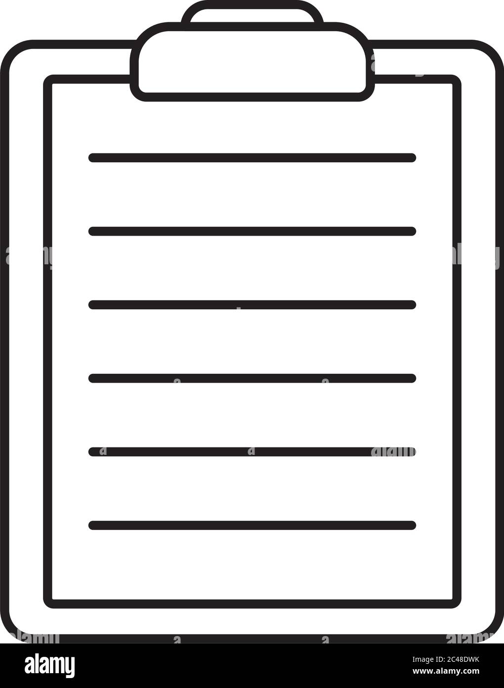 Document line style icon design, Data archive and information theme Vector illustration Stock ...