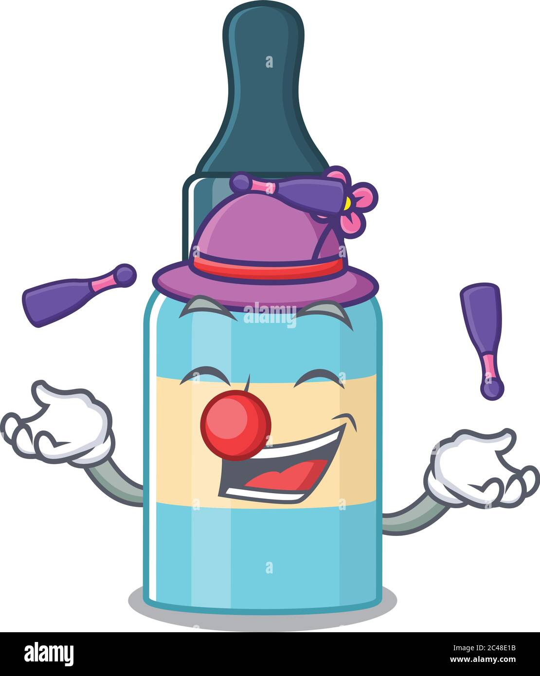 A hair oil cartoon design style love playing juggling Stock Vector ...